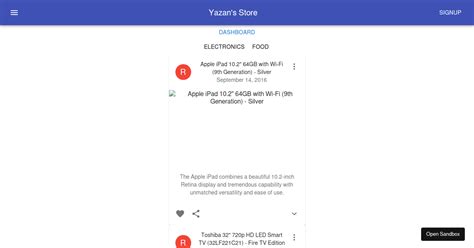 Storefront Codesandbox