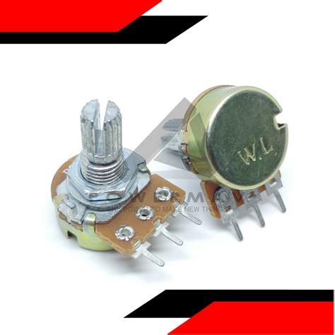 2pcs 10k Ohm Ohms 3 Terminal Linear Taper Rotary Potentiometer B10k 10k Ohm Arduino Stereo Mono