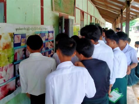 ပိုင်ကျုံမြို့ အ ထ က ခွဲ အထက်ပိုင်ကျုံကျောင်း၌ စာဖတ်ရှိန်မြှင့်တင်ရေးအတွက် အသိပညာပေး ဟောပြောပ