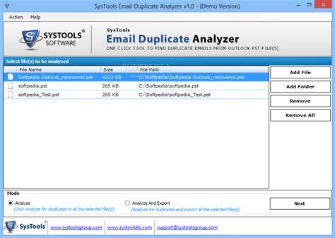 Systools Email Duplicate Analyzer Download Softpedia
