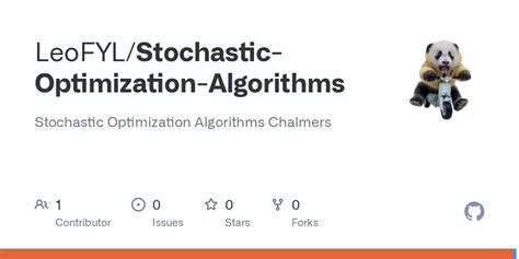 Github Leofylstochastic Optimization Algorithms Stochastic Optimization Algorithms Chalmers