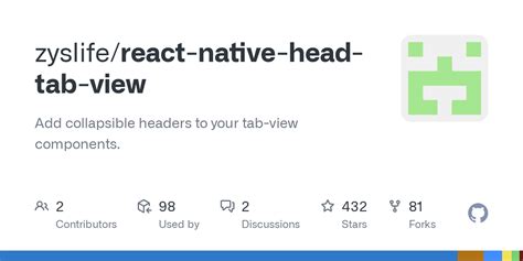 GitHub Zyslife React Native Head Tab View Add Collapsible Headers To Your Tab View Components
