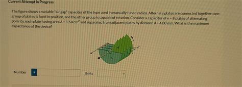 Solved The Figure Shows A Variable Air Gap Capacitor Of