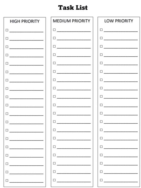 Priority And Working Task List PDF File Etsy