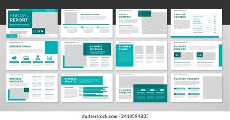 Set Presentation Layout Template Minimalist Style Stock Vector Royalty Free