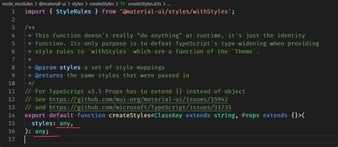 Createstyles Typings Slows Down Typescript Type Checking · Issue 18789