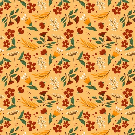 Free Vector Flat Small Flowers Pattern
