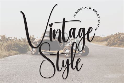 Vintage Style Script Font Script Fonts ~ Creative Market