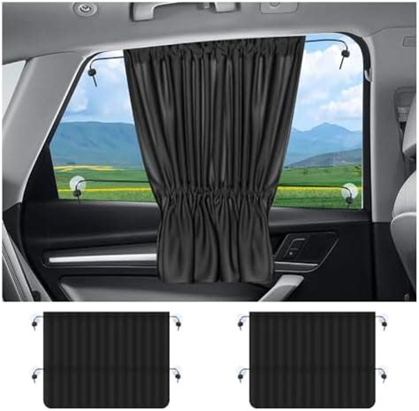 2pcs Car Window Shadesstretchable Car Curtains For Sunburn