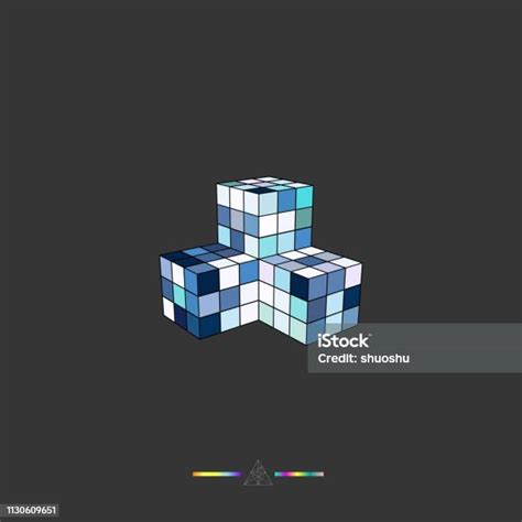 3d 기하학적 검사 원근 패턴 3차원 형태에 대한 스톡 벡터 아트 및 기타 이미지 3차원 형태 가상현실 과학 Istock