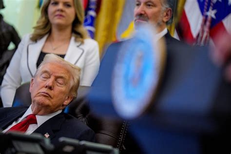 Trump Caught Napping During White House Event And Gavin Newsom Has The