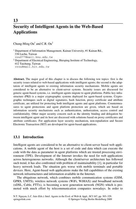 pdf 3 security of intelligent agents in the web based applications