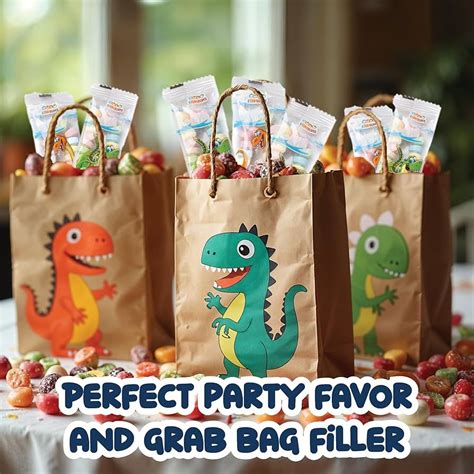 Candy Bags For Party Favors Dinosaur Candy Bracelets Bulk Pack 50