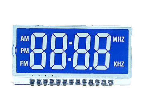 Custom Blue White Alarm Clock Lcd Display Htn 7 Segment Lcd Lcd And