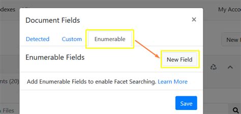 Enumerable Fields For Facet Searching Search Cloud One