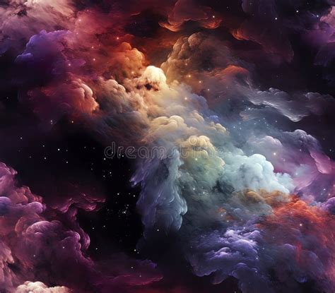 Visualization Of Space Fabric Pattern Seamless Pattern Stock