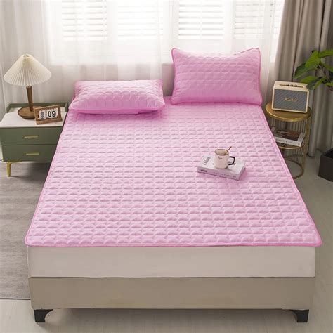 퀵슬립매트리스토퍼이불벨벳 라텍스 소재 솔리드 컬러 매트리스 패드 커버 3 진드기 방지 침대 가정용 티몬