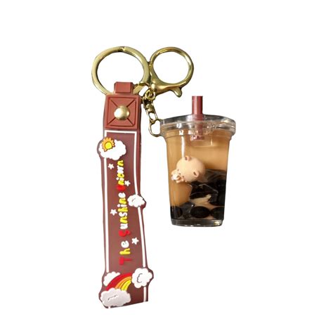 قیمت و خرید جاکلیدی دخترانه مدل آکواریومی طرح لیوان قهوه