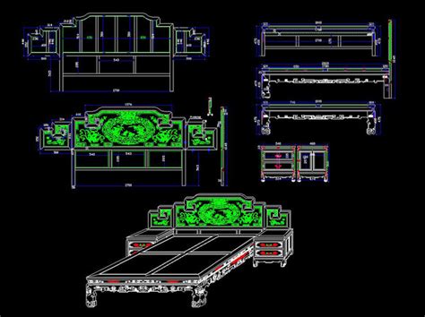 床cad图片 床cad设计素材 红动中国