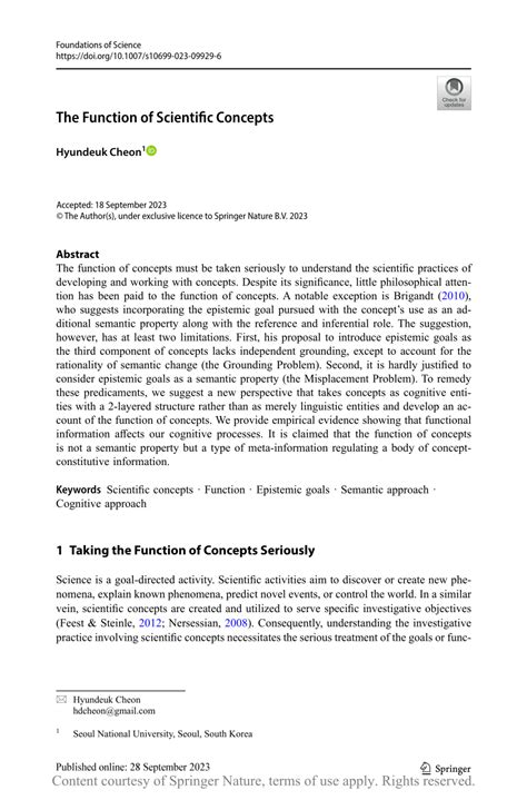 The Function Of Scientific Concepts