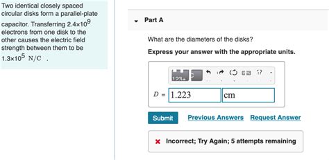 Solved Part A Two Identical Closely Spaced Circular Disks Chegg