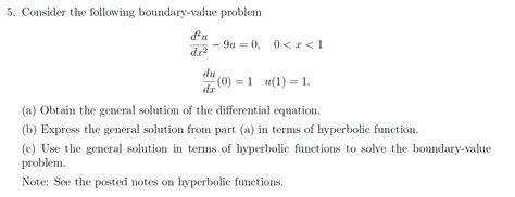 Solved Consider The Following Boundary Value Problem Chegg