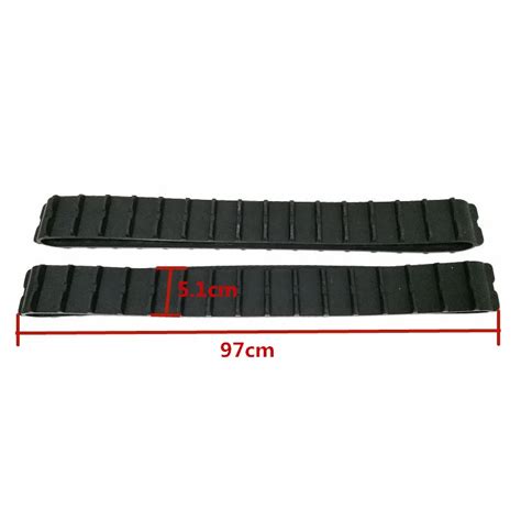 97cm 길이 고무 트랙 자동차 트랙 도로 페드레일 캐터필러 체인 크롤러 모델 탱크 섀시 Diy 탱크 부품rc Tanks