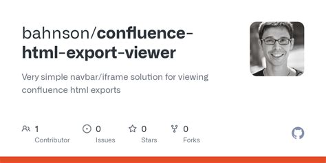 Github Bahnsonconfluence Html Export Viewer Very Simple Navbariframe Solution For Viewing
