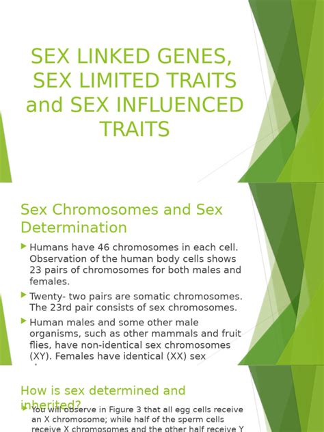 Science 9 Week 4 Sex Linked Sex Limited And Sex Influenced Pdf Sex