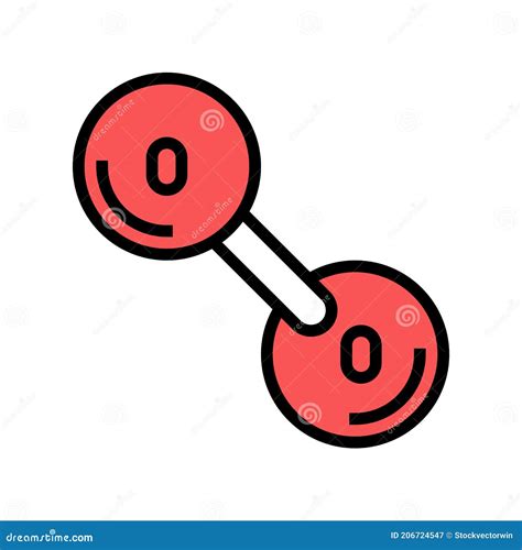 O2 Oxygen Molecule 3d Model Royalty Free Cartoon