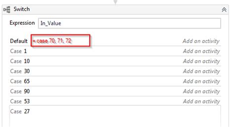 Using Switch That Have In 1 Case 3 Values Help Uipath Community Forum
