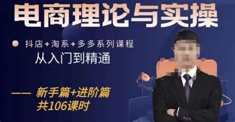 电商理论与实操从入门到精通，抖店淘系多多：新手进阶 久赚网