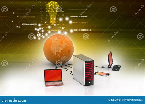 Global Networking Concept Stock Illustration Illustration Of People 43854904