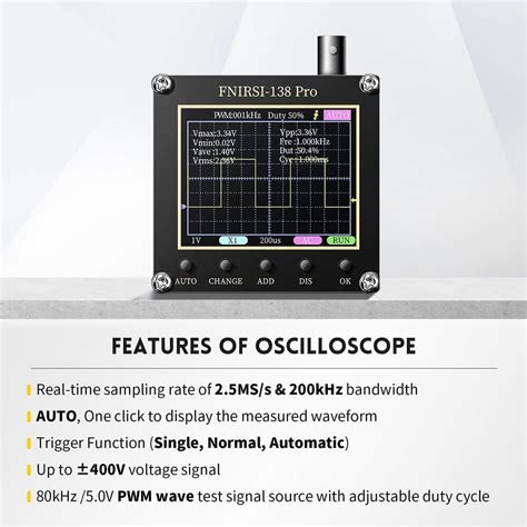 FNIRSI 138 Pro Oscilloscope - 2.4" TFT Handheld Digital Oscilloscope ...