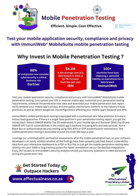 Learn Mobile Penetration Testing With Immuniweb Effectualness Proprietary Limited Posted On