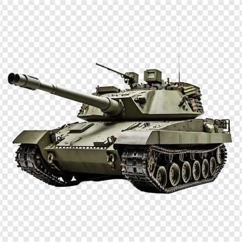 Военный танк изолирован на прозрачном фоне Премиум Ai сгенерированный Psd
