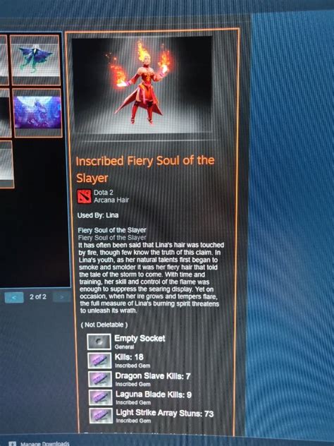 DOTA 2 Lina Arcana Video Gaming Gaming Accessories In Game Products On Carousell