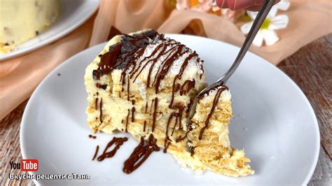 Торта без печене с маскарпоне и бисквити Вкусни рецепти с Таня