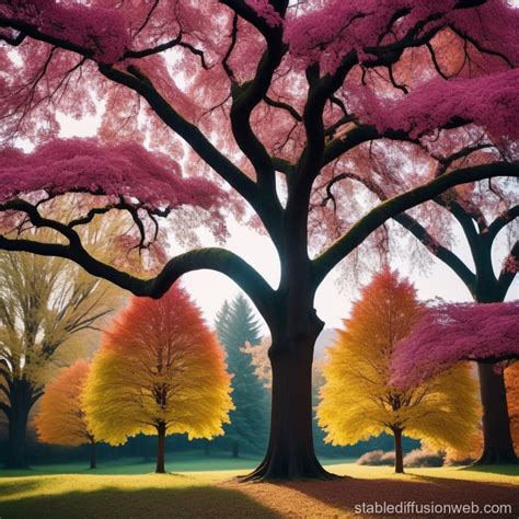 Vibrant Alien Planet Trees Stable Diffusion Online