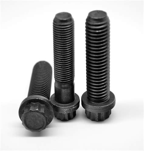 M12 X 1 75 X 55 Mm Coarse Thread Class 12 9 12 Point Flange Screw Alloy Steel Thermal Black
