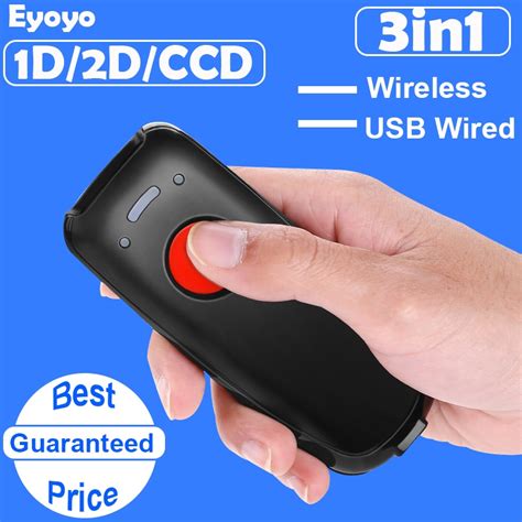 Eyoyo Mini Scanner De Código De Barras 1d2d Sem Fio 3 Em 1 Bluetooth E