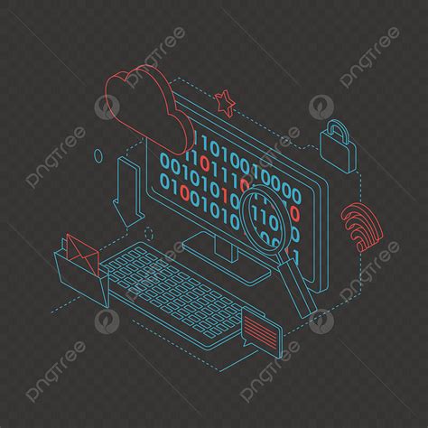Big Data Analysis Vector Art Png Blue Line Big Data Analysis Computer