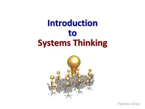 PPT Introduction To Systems Thinking PowerPoint Presentation Free Download ID