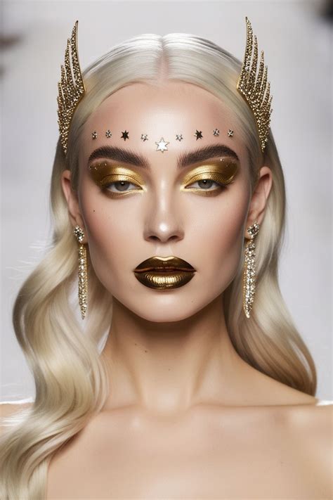 Pin By Face Canvas On Makeup Inspo Fantasy Makeup Gold Makeup Looks