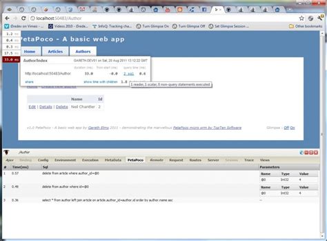 Added MVC Mini Profiler To PetaPoco A Simple Web App Garethelms Org