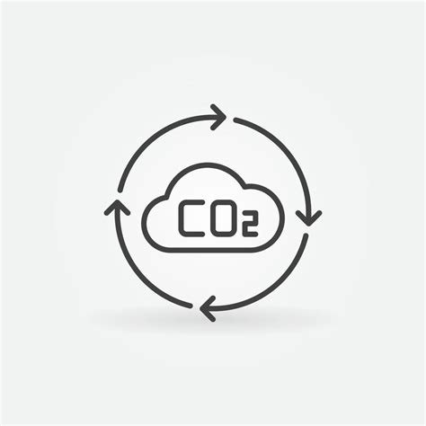 Carbon Dioxide Co2 Inside Arrows Outline Vector Icon 12734984 Vector Art At Vecteezy