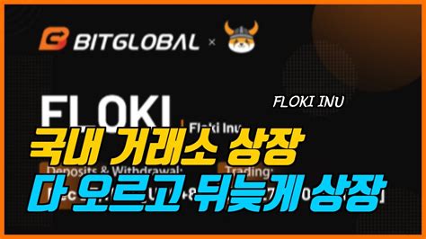 시바 이누의 경쟁자 플로키 이누 국내 거래소 상장 예정 Youtube