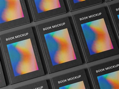 Hardcover Book Grid Mockup The Free Mockup