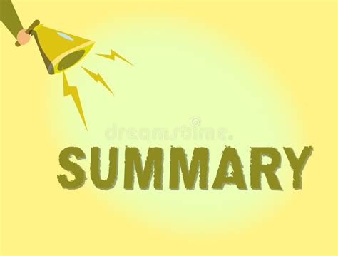 Text Sign Showing Summary Conceptual Photo Brief Statement Abstract Synopsis Concise