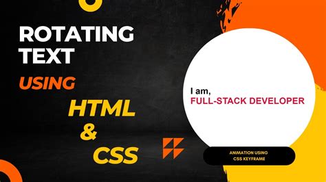 Create Rotating Text With Html And Css Keyframes Step By Step Tutorial Youtube